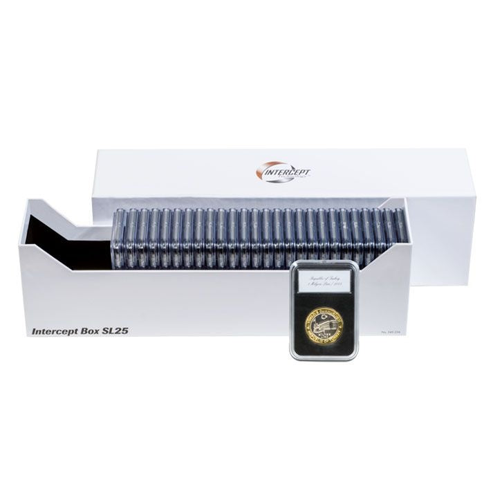 Single Row Intercept Slab Box | The Coin Supply Store